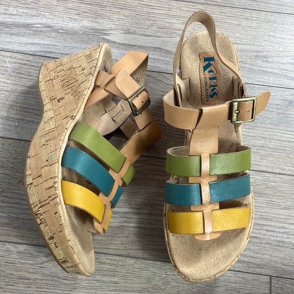 Kork-Ease | Shoes | Like New Korkease Wedge Multi Color Platform ...
